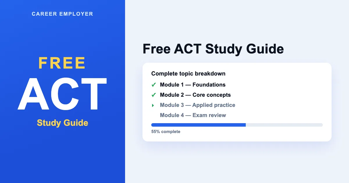 FREE ACT Study Guide 2026 + Quizzes & Readiness Score