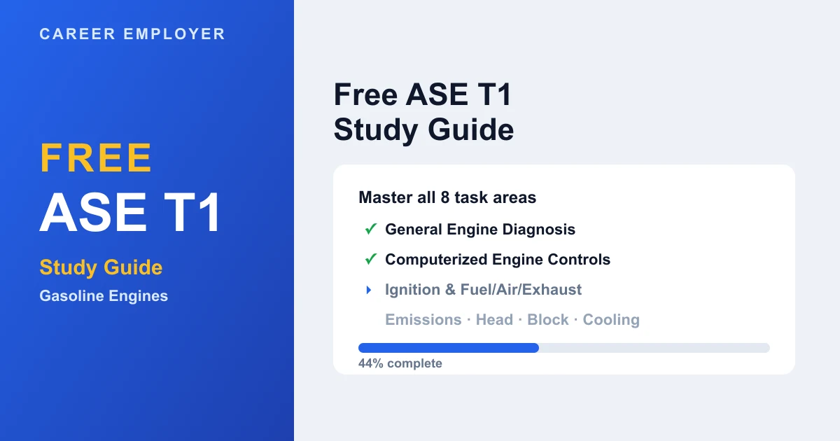 FREE ASE T1 Study Guide 2026 + Quizzes & Readiness Score
