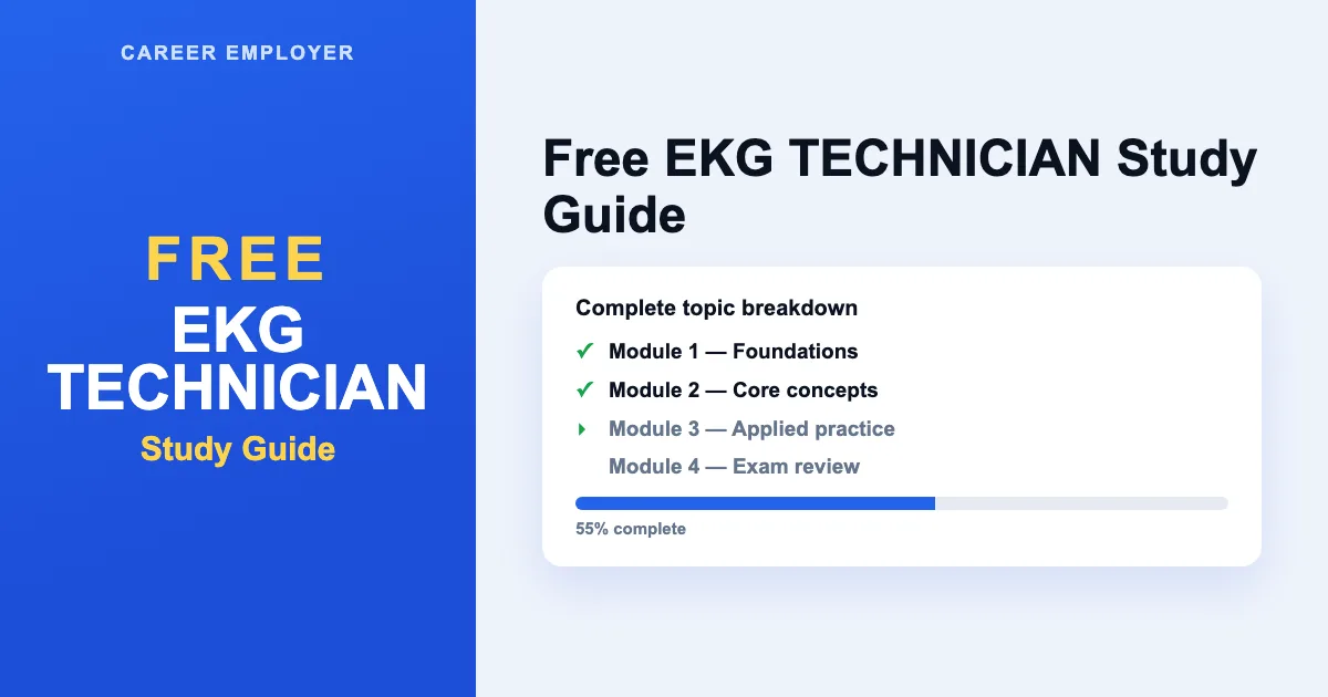FREE EKG Technician Study Guide 2026 + Readiness Score
